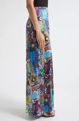 HEIRLOME Florence Print Silk Shantung Maxi Skirt - Multicolor