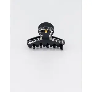 Alexandre De Paris Raspail Acetate Strass Small Hair Claw Clip - Black