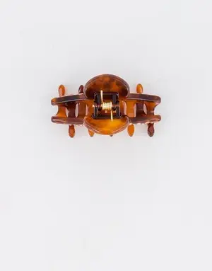 Alexandre De Paris Raspail Acetate Strass Small Hair Claw Clip - Black