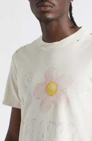 NAHMIAS Distressed Boxy Heaven Graphic T-shirt