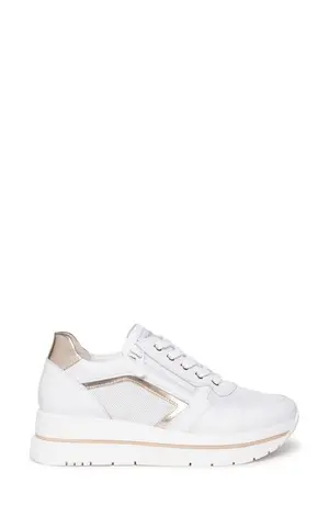 NEROGIARDINI Hidden Wedge Lace-up Sneakers With Perforated Panels