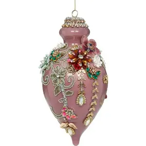 MARK ROBERTS Kings Jewel Fancy Finial Ornament - Mauve