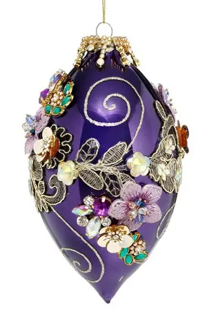 MARK ROBERTS Kings Jewel Finial Ornament - Violet