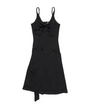 Acne Studios Silk Dress With Bow - Black