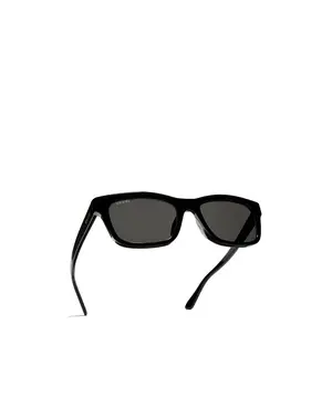 Gucci Low Nose Bridge Fit Rectangular Sunglasses - Black