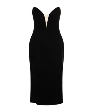 TOM FORD Strapless Midi Dress - Black