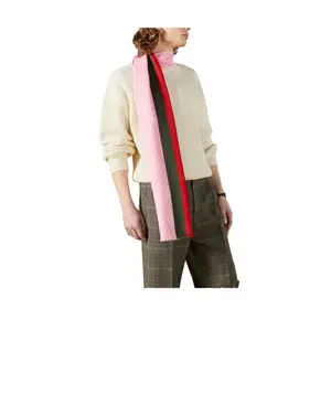 Gucci Gg Monogrammed Web-stripe Scarf