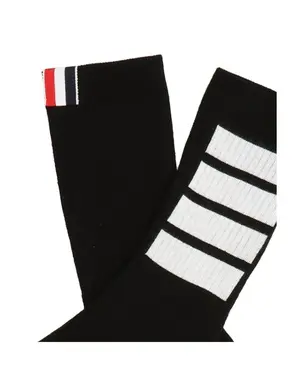 Thom Browne 4 Bar Logo Detailed Socks