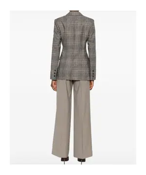 Pinko Checked Double-breasted Fitted Jacket