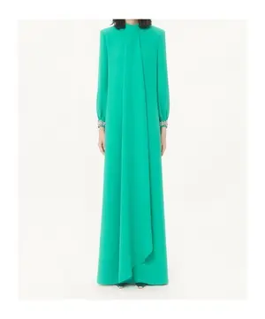 Valentino Garavani Embellished Long Sleeve Maxi Dress