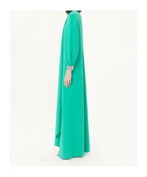 Valentino Garavani Embellished Long Sleeve Maxi Dress