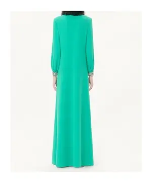 Valentino Garavani Embellished Long Sleeve Maxi Dress