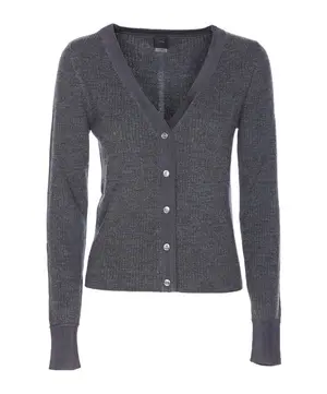 Pinko V-neck Button-up Cardigan - Black