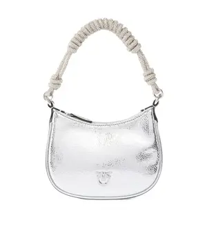 Pinko Zipper Shoulder Bag - White