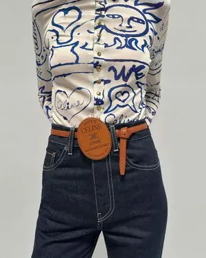 Celine Maison 13mm Smooth Calfskin Belt