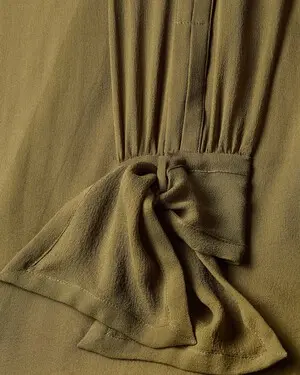 Saint Laurent Silk-crepe Muslin Tie Shirt