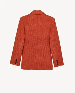 Saint Laurent Single-breasted Jacket In Tweed