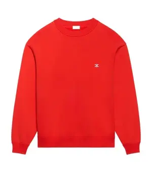 Celine Sweatshirt In Cotton Fleece - Red