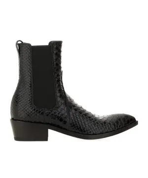 TOM FORD Embossed Slip-on Boots - Black