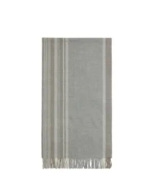 Max Mara Checkered Fringed Scarf