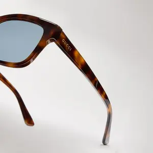 Gucci Low Nose Bridge Fit Rectangular Sunglasses