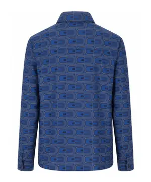 LAURA URBINATI Geometric Print Long-sleeved Pajama Top