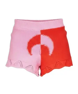 MARINE SERRE Crochet Knit Shorts - Pink