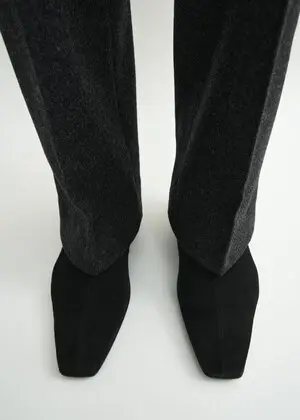 TOTEME Zipped Suede Pointed-toe Boots