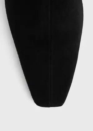 TOTEME Zipped Suede Pointed-toe Boots