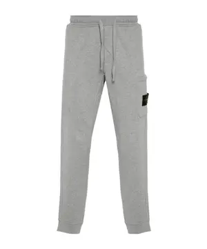 Stone Island Compass-badge Melange Tapered Trousers - Grey