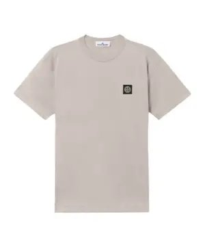 Stone Island Slim-fit T-shirt With Compass Patch - Grey