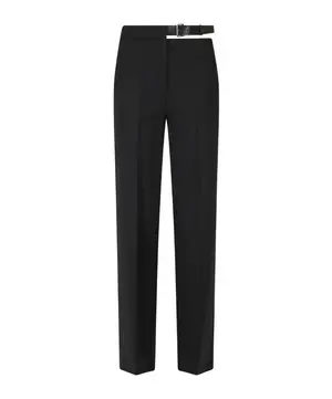 SEMICOUTURE Straight-leg Casual Trousers - Black