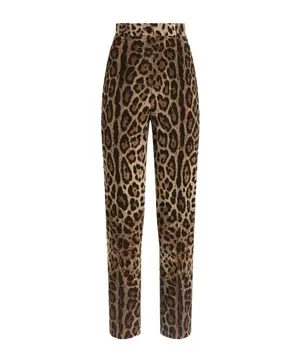 Dolce & Gabbana Dolce & Gabbana Leopard Print Wool Trousers No