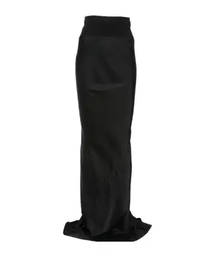 Rick Owens Coda Slim-fit Satin-finish Maxi Skirt - Black