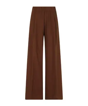 SEMICOUTURE Wide-leg Casual Trousers - Brown
