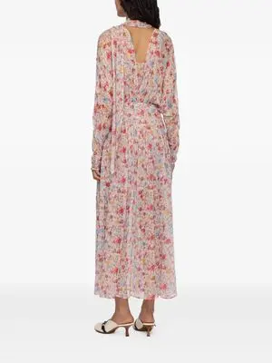 GANNI Floral Silk Dress
