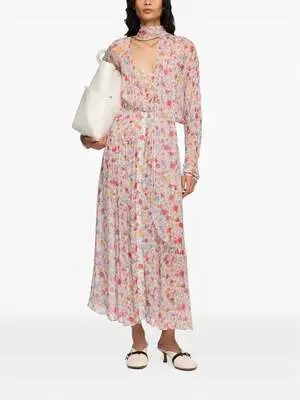 GANNI Floral Silk Dress