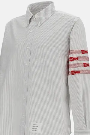 Thom Browne 4-bar Striped Shirt - Mid-grey