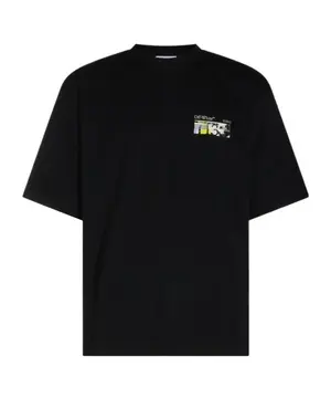Off-White Arrows-print Cotton T-shirt - Black