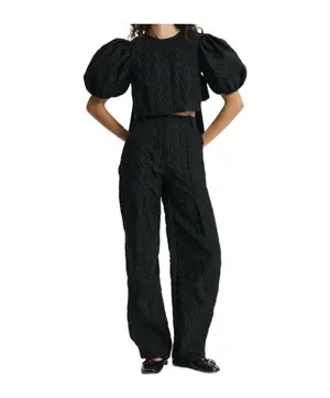 Cecilie Bahnsen Puff Sleeve Top - Black