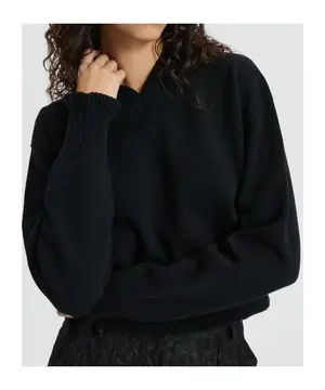 Cecilie Bahnsen Long Sleeve V-neck Knitwear With Asymmetrical Cuffs