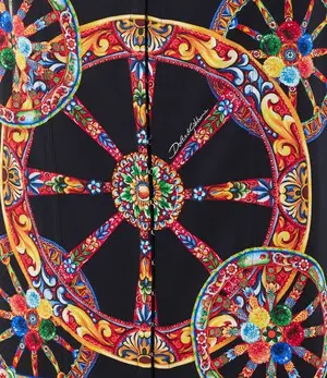 Dolce & Gabbana Dolce Gabbana Carretto-printed Charmeuse Long Skirt