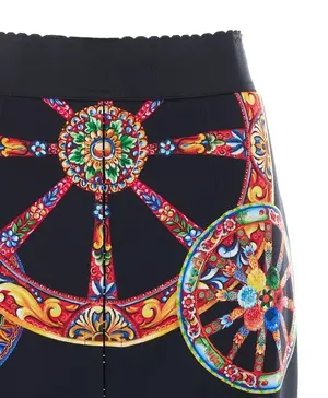 Dolce & Gabbana Dolce Gabbana Carretto-printed Charmeuse Long Skirt