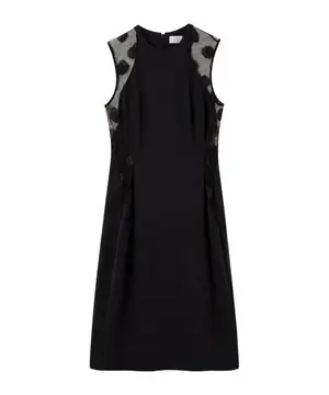 Stella McCartney Polka-dot Mesh-panel Mini Dress - Black/white