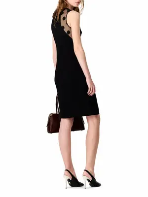 Stella McCartney Polka-dot Mesh Panel Dress