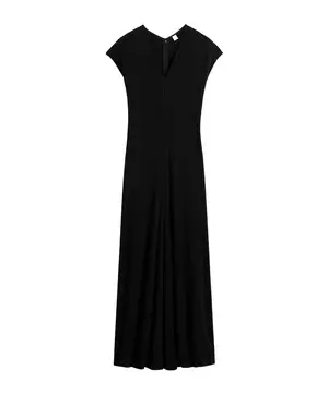 TOTEME V-neck Midi Dress - Black