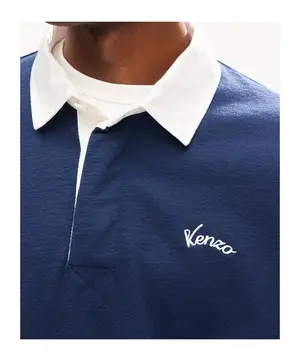 Kenzo Varsity' Relax Polo In Heavy Cotton
