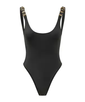 Versace Sleeveless One-piece Swimsuit With Round Neck