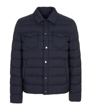 Herno Quilted Shirt Down Jacket - Blue