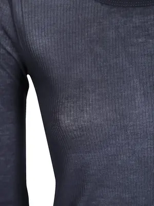 Rick Owens Ribbed Long Sleeve Top